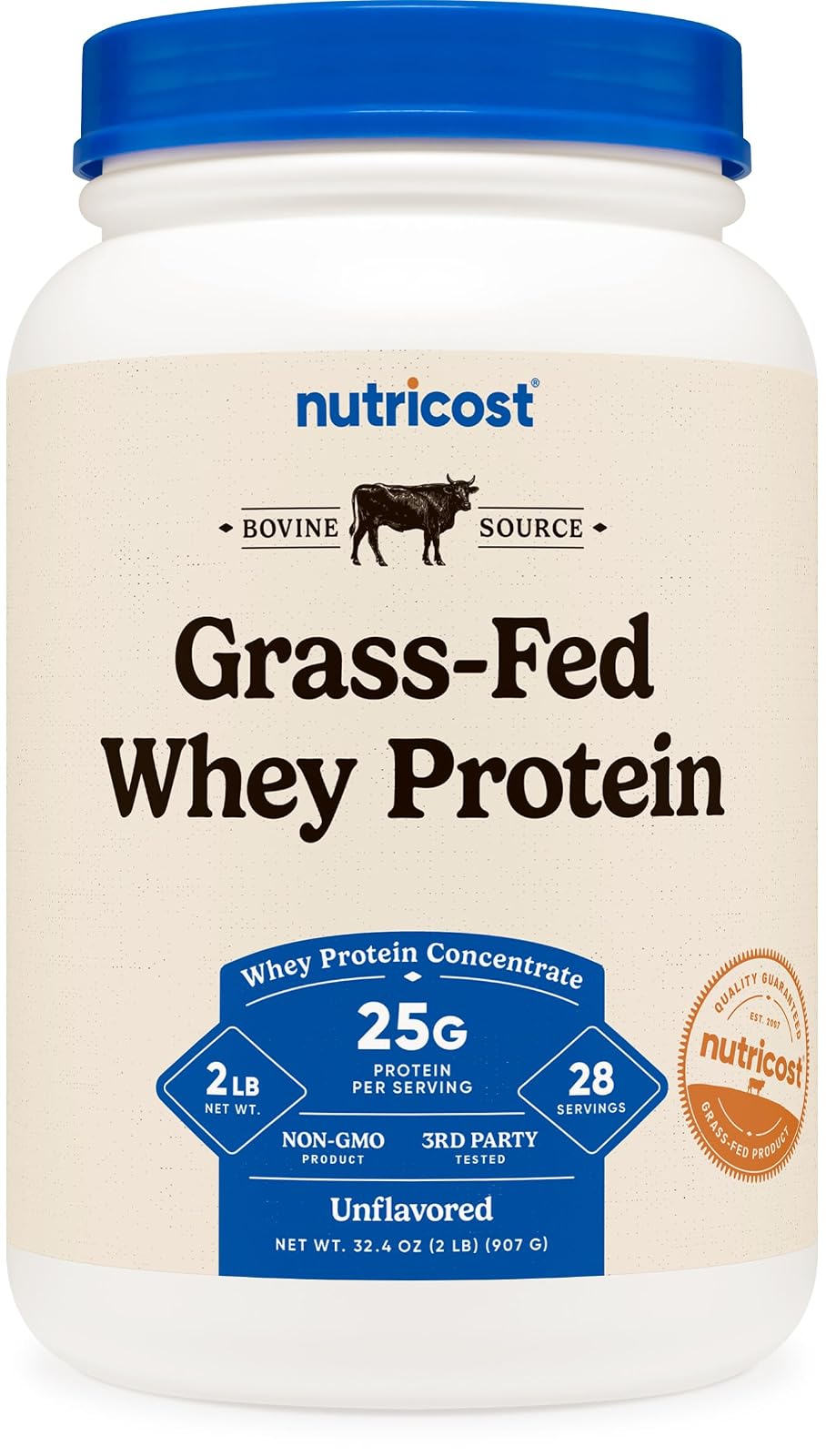 Nutricost whey protein unflavored option