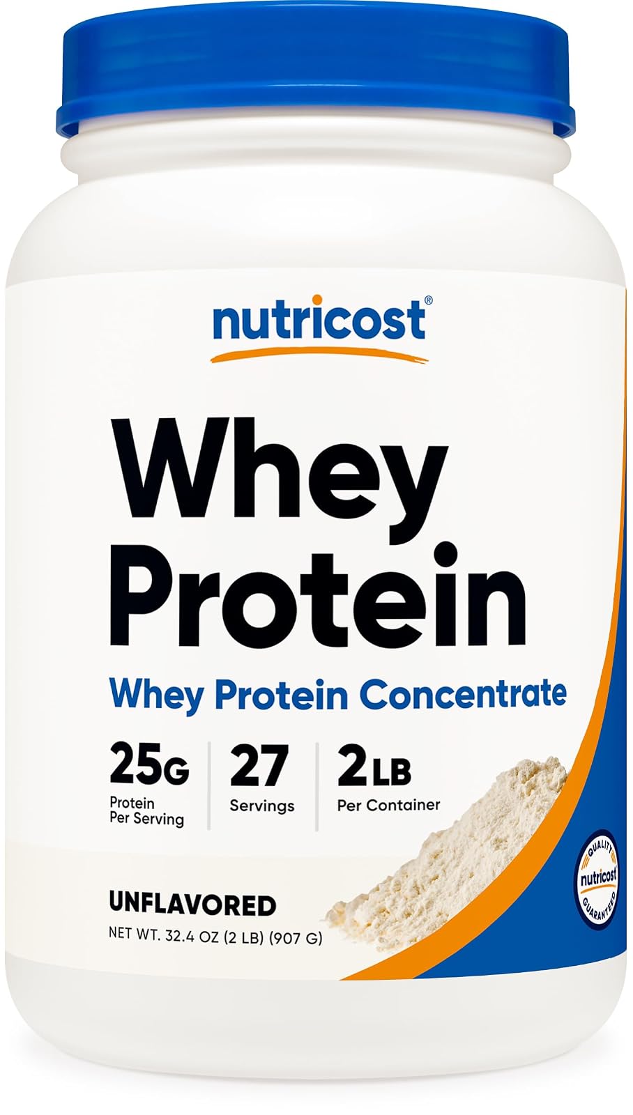 Nutricost whey protein unflavored powder