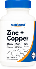 Nutricost zinc and copper capsules