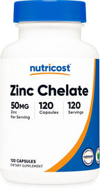 Nutricost zinc chelate 50 mg capsules