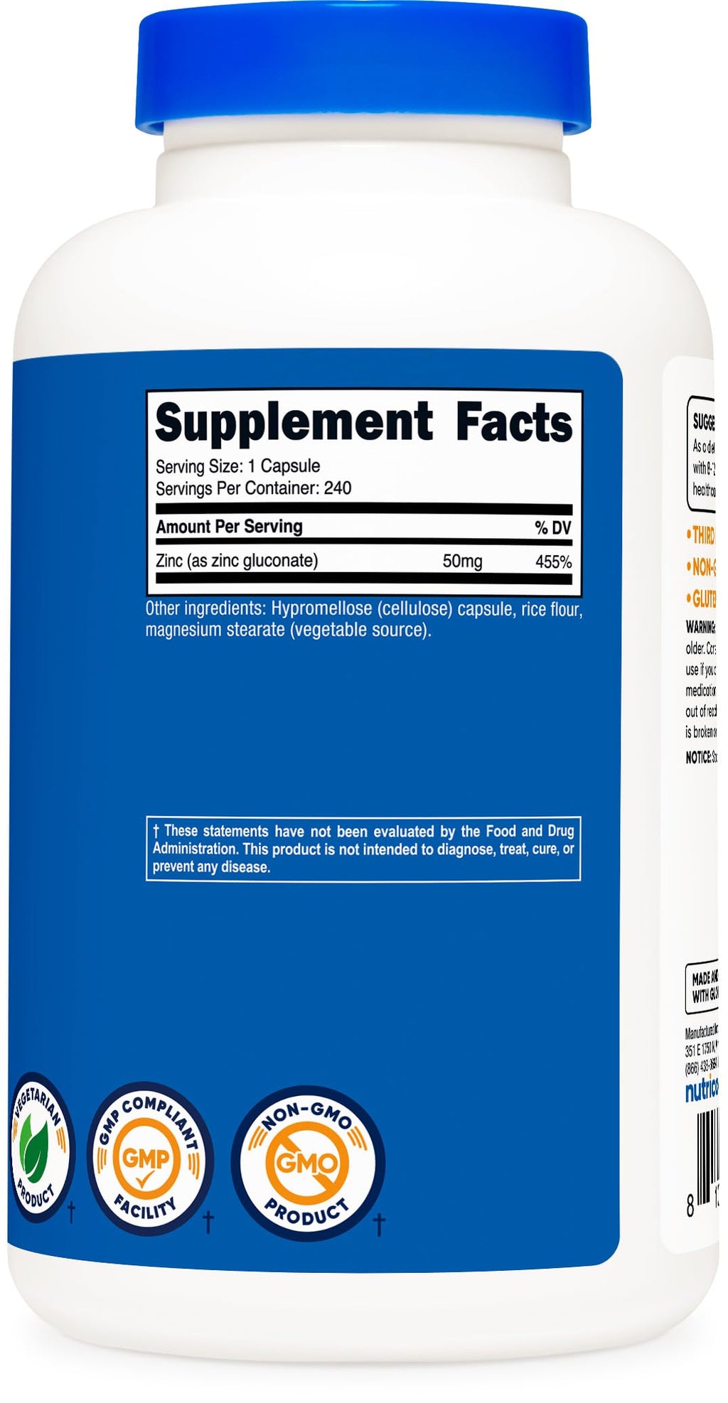 Nutricost zinc for better absorption