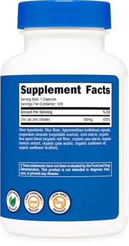 Nutricost zinc for enhanced mineral absorption