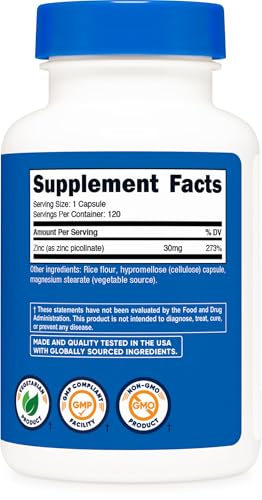 Nutricost zinc picolinate for wellness support