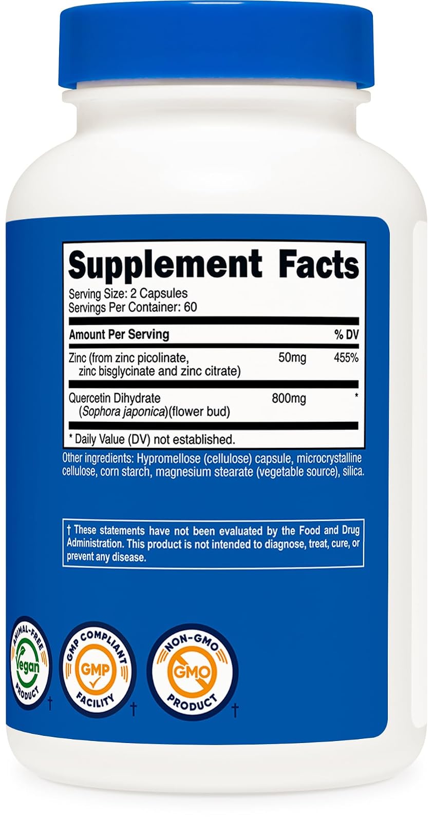 Nutricost Zinc Quercetin allergy relief