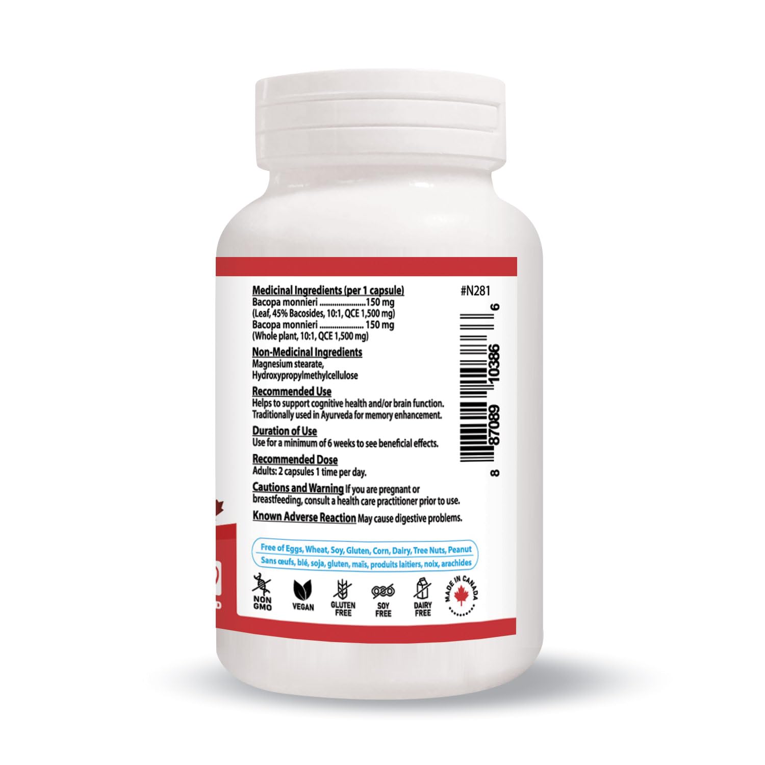 Nutridom bacopa monnieri for overall health