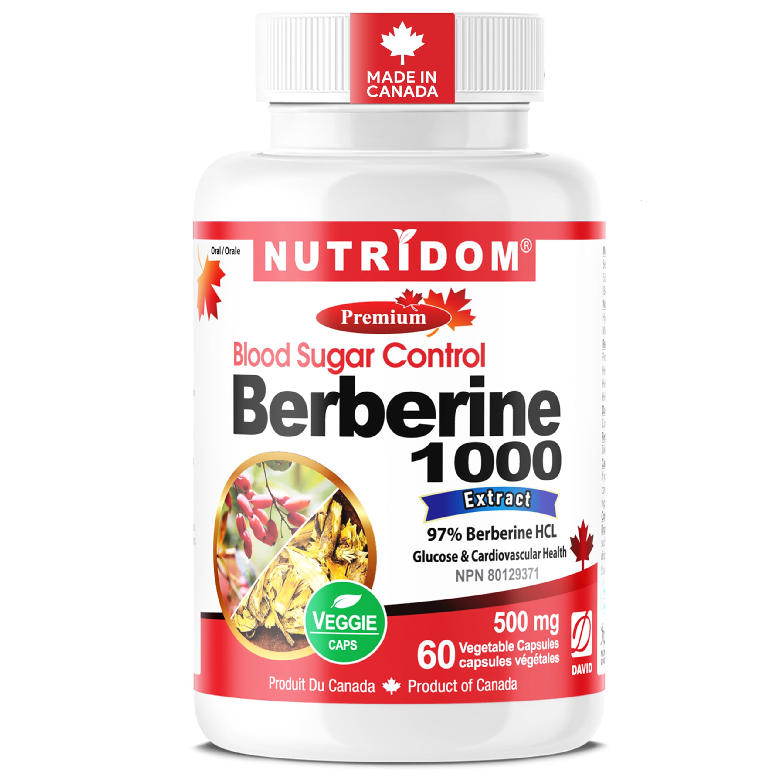 Nutridom Berberine HCL 500mg capsules