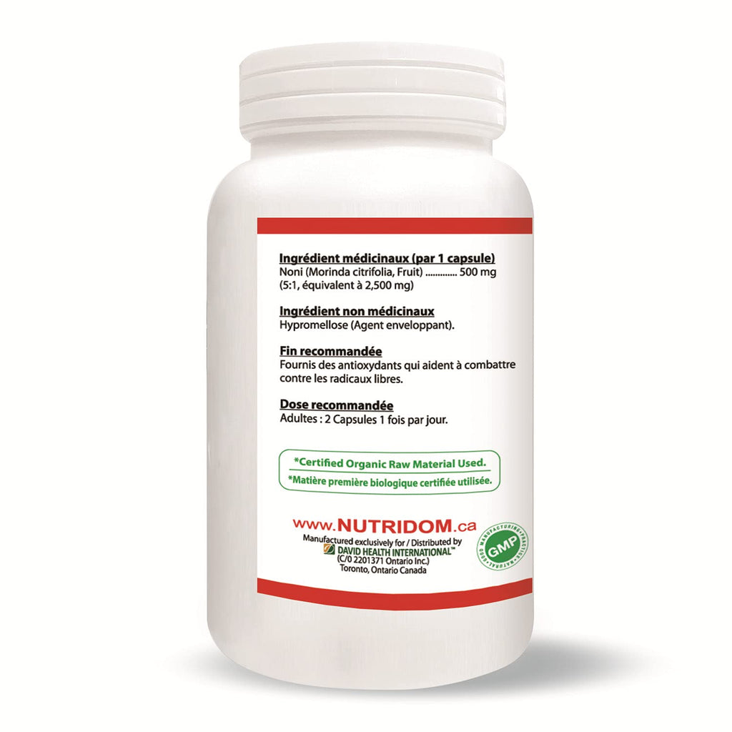 Nutridom noni capsules for natural antioxidants
