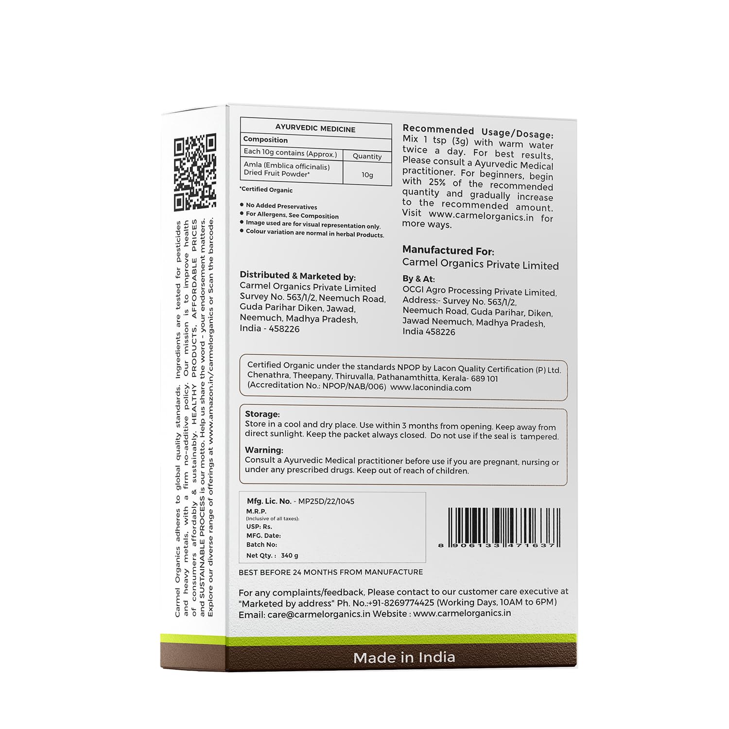 Nutrient-dense Amla powder for vitality