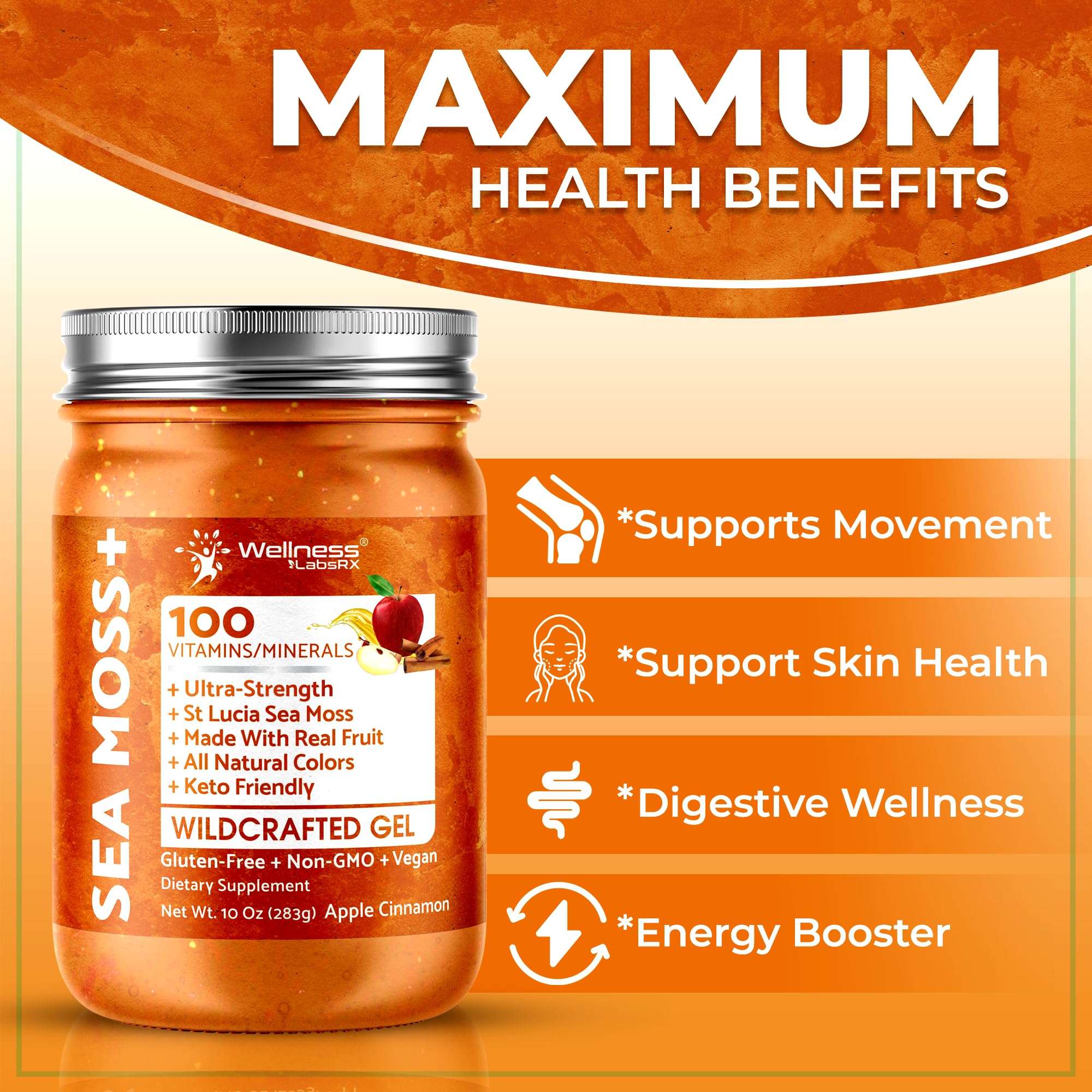 Nutrient-dense apple cinnamon gel
