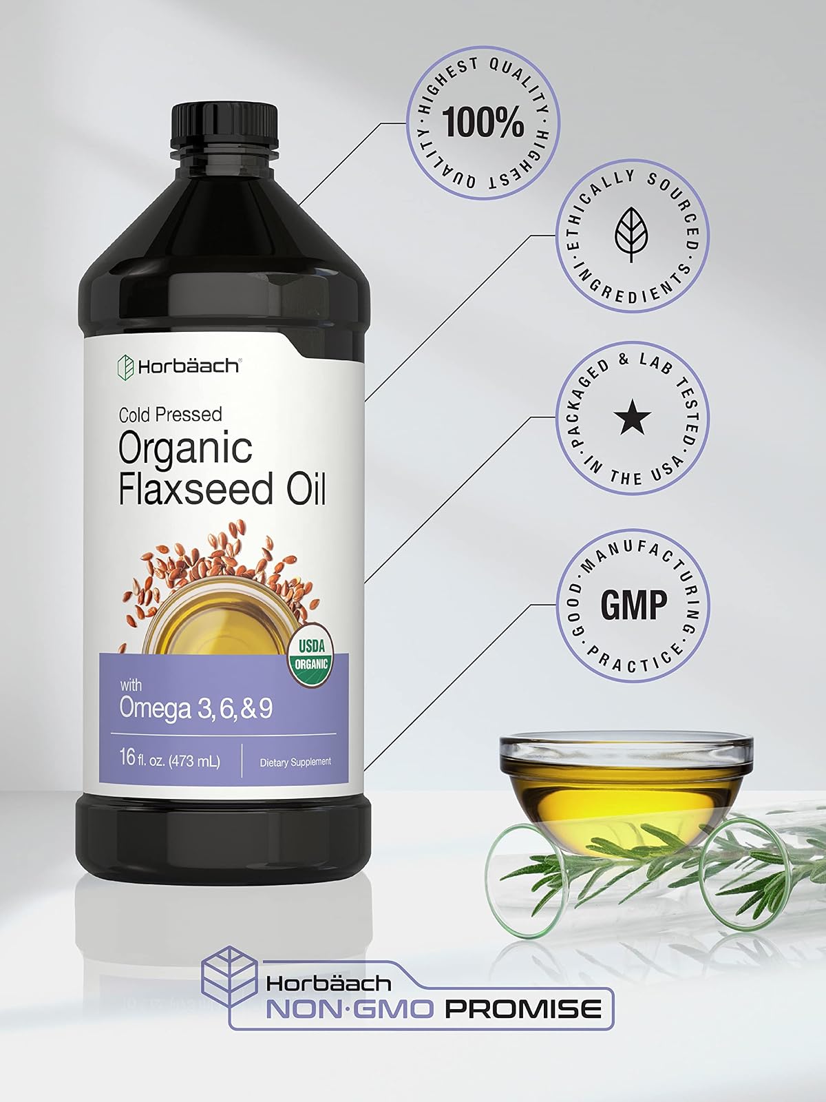 nutrient-dense flaxseed oil supplement