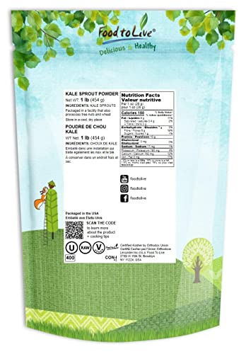 Nutrient-dense kale sprout supplement