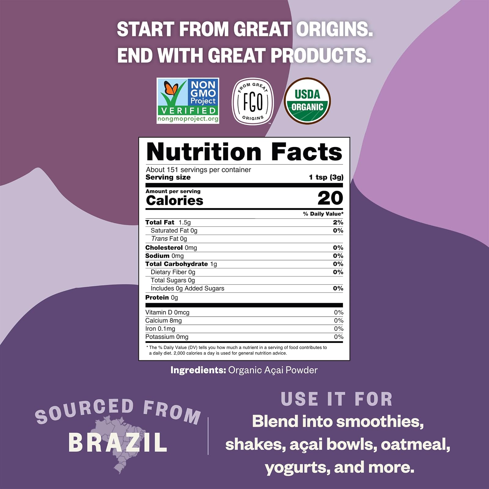 nutrient-rich acai berry powder