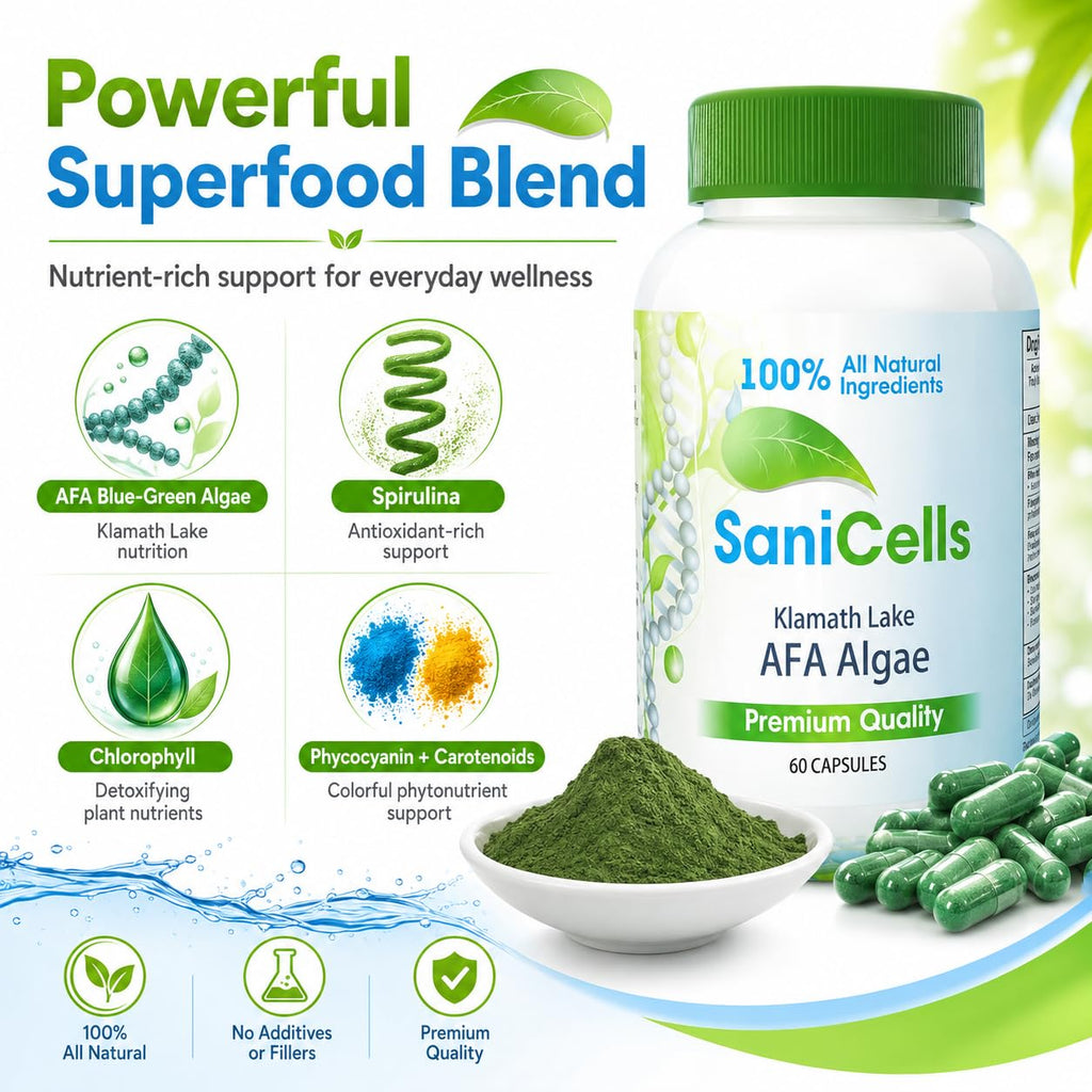 Nutrient-rich algae capsules for vitality