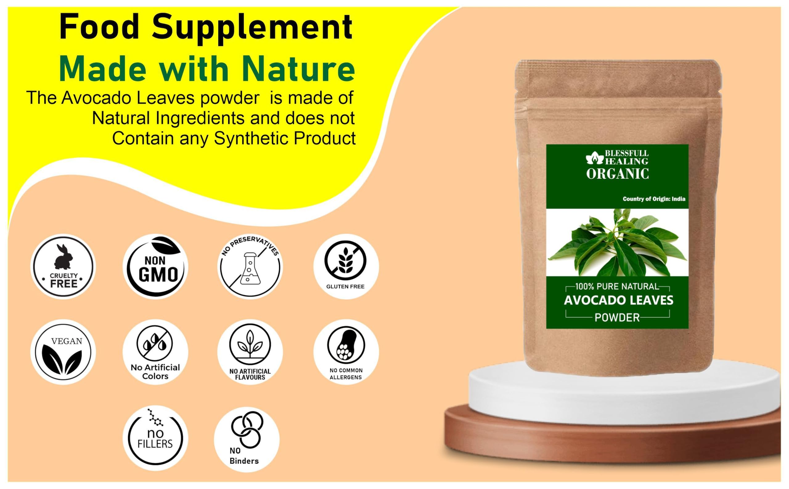 nutrient-rich avocado leaves powder