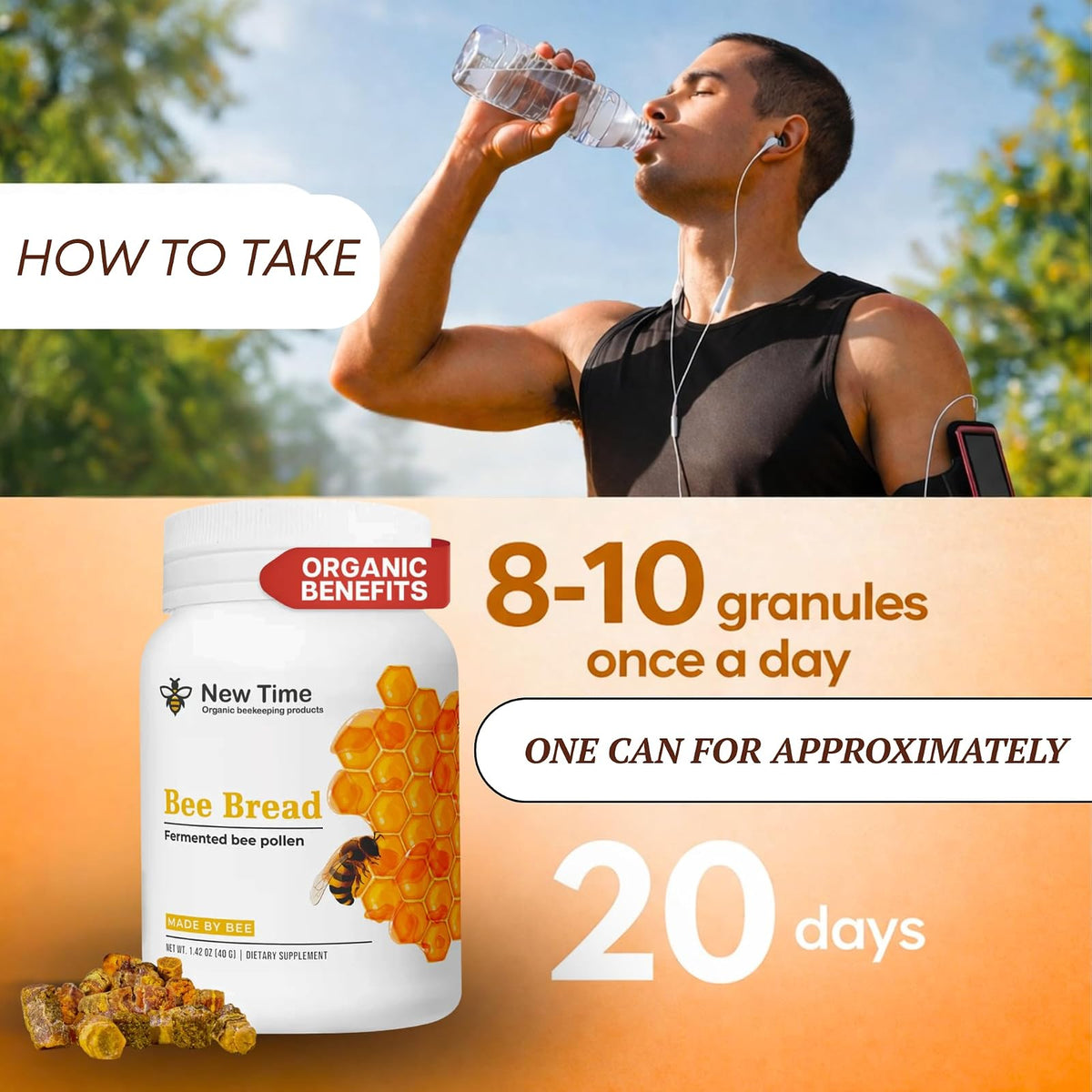 nutrient-rich bee bread supplement