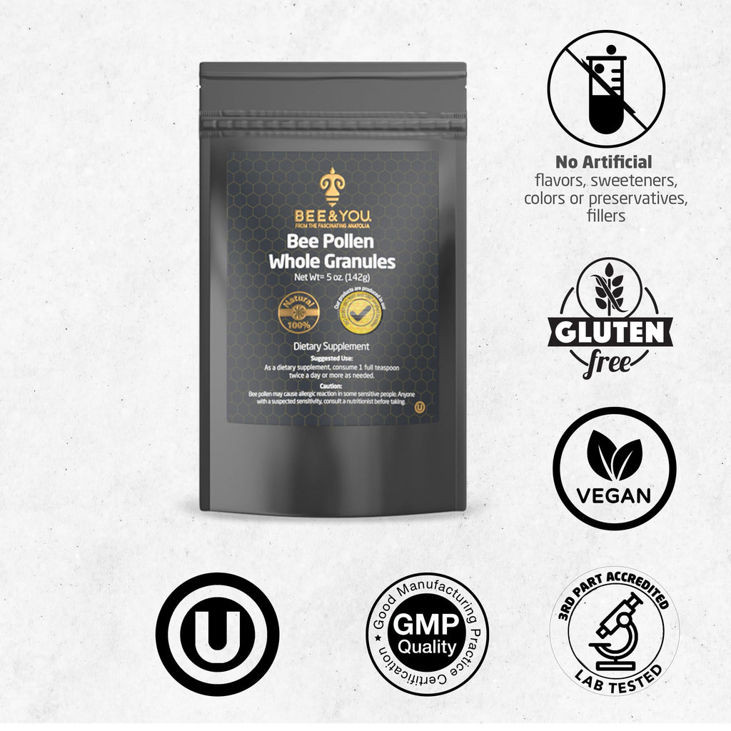 nutrient-rich bee pollen granules
