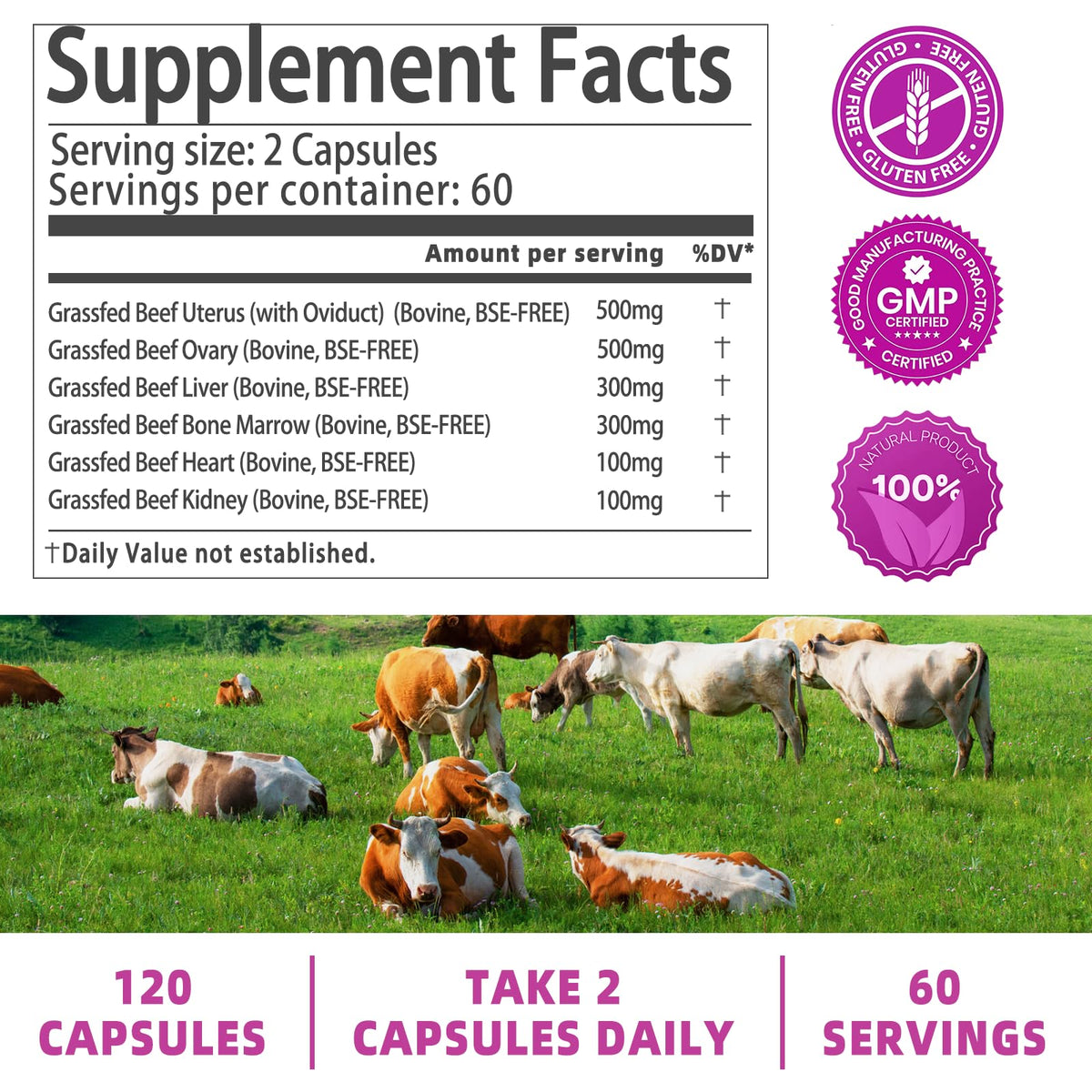 nutrient-rich beef organ capsules