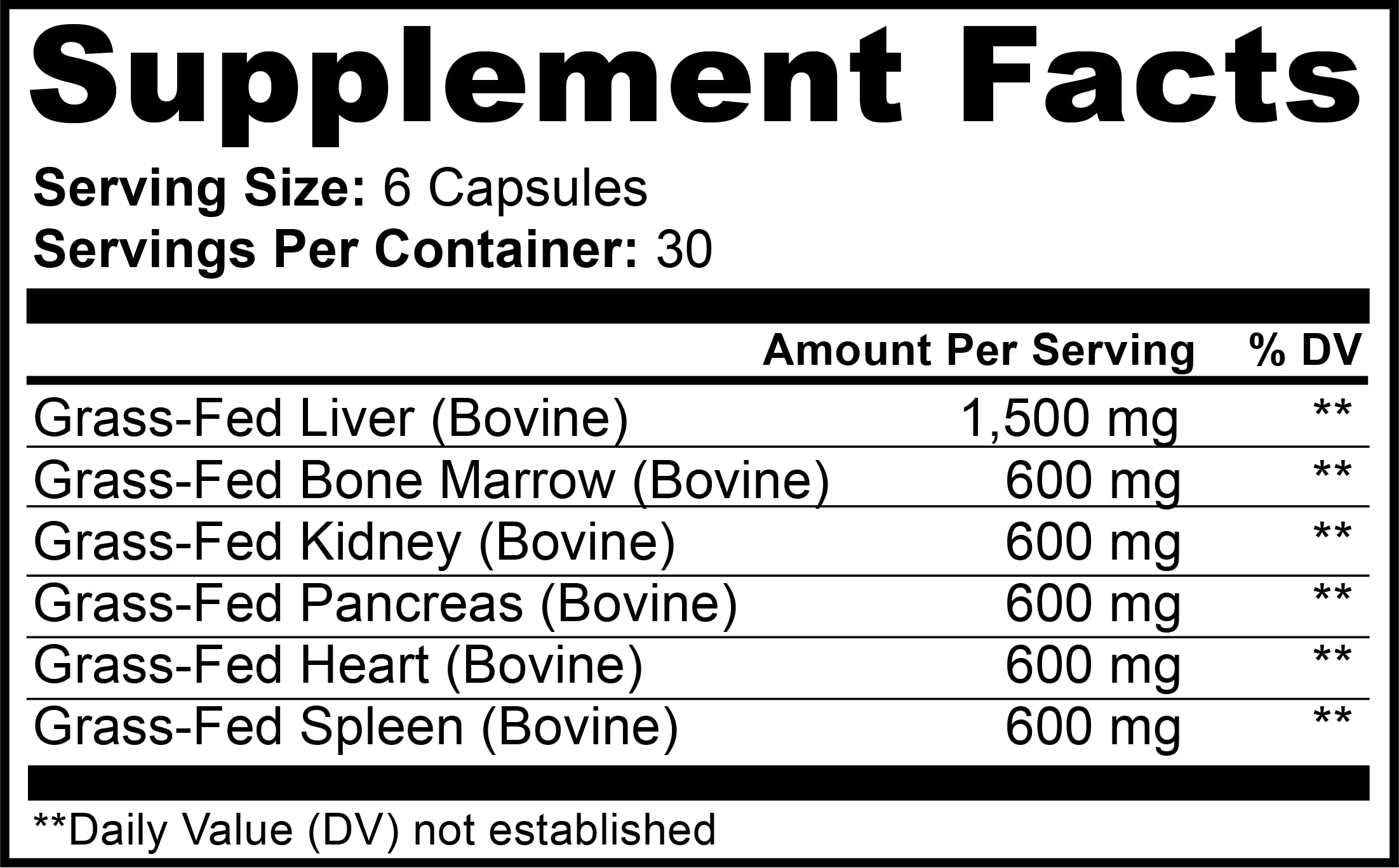 nutrient-rich beef organ supplement