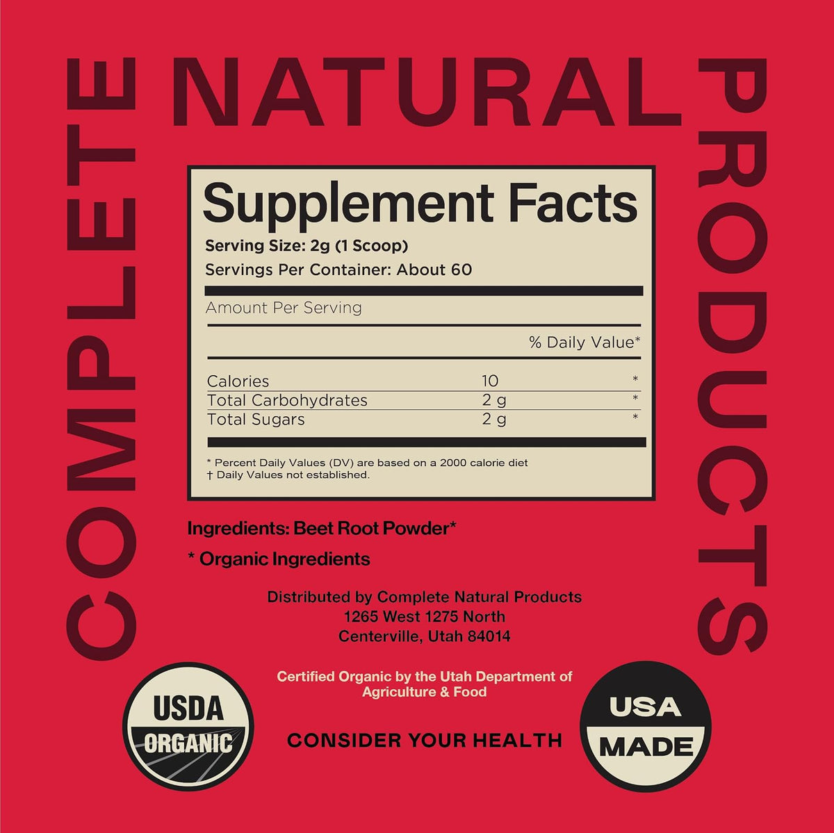 Nutrient-rich beet powder for hair skin nails