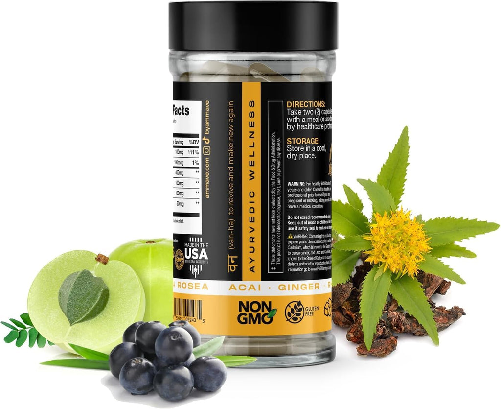 Nutrient-rich blended vitamin capsules