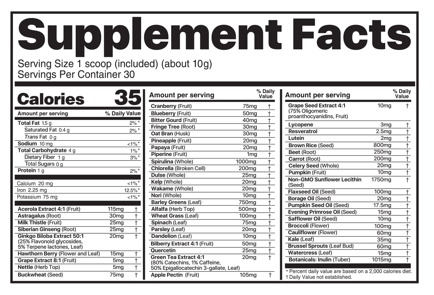 Nutrient-rich blended vitamin mix