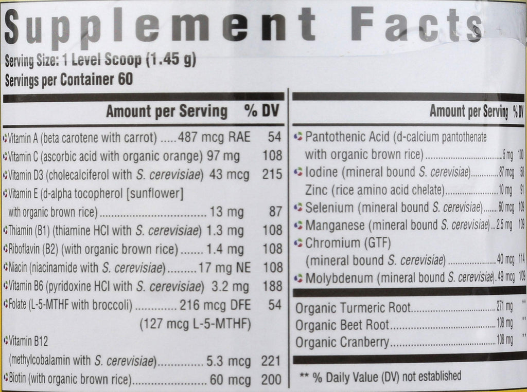 Nutrient-rich blended vitamin powder