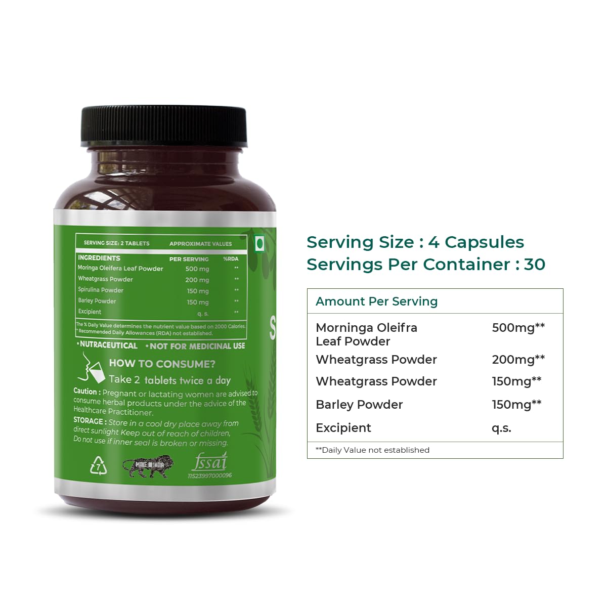 nutrient-rich blended vitamin tablets