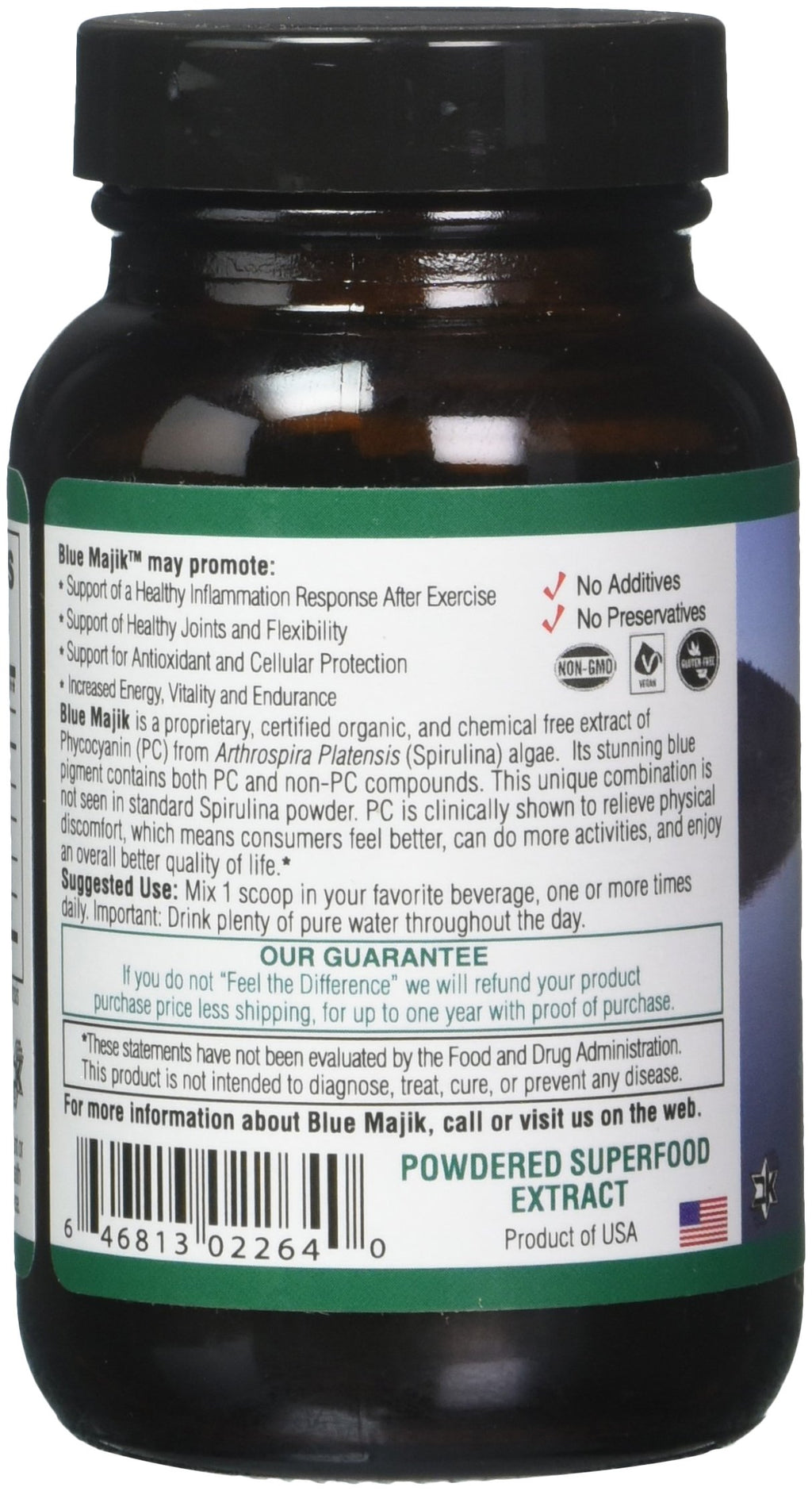 nutrient-rich blue spirulina powder