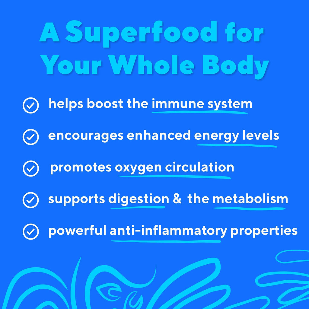 nutrient-rich blue spirulina powder