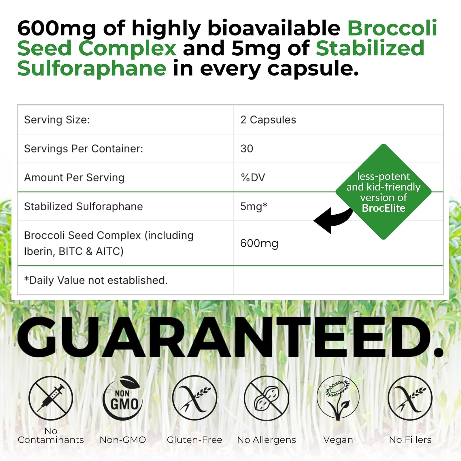 nutrient-rich broccoli supplement for children