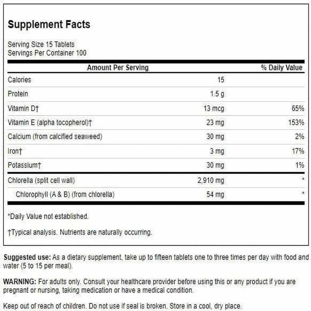 nutrient-rich chlorella superfood supplement