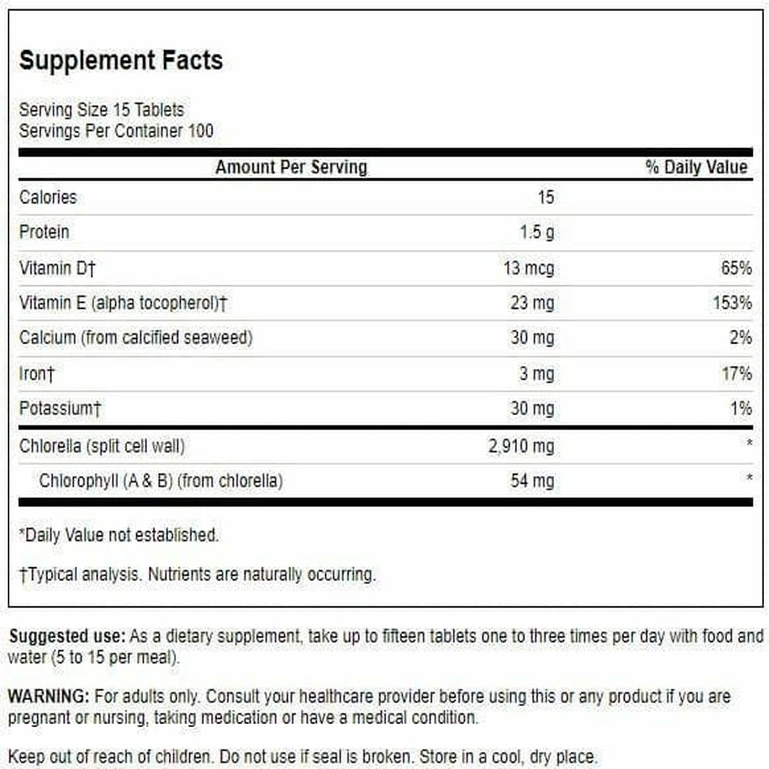 nutrient-rich chlorella superfood supplement