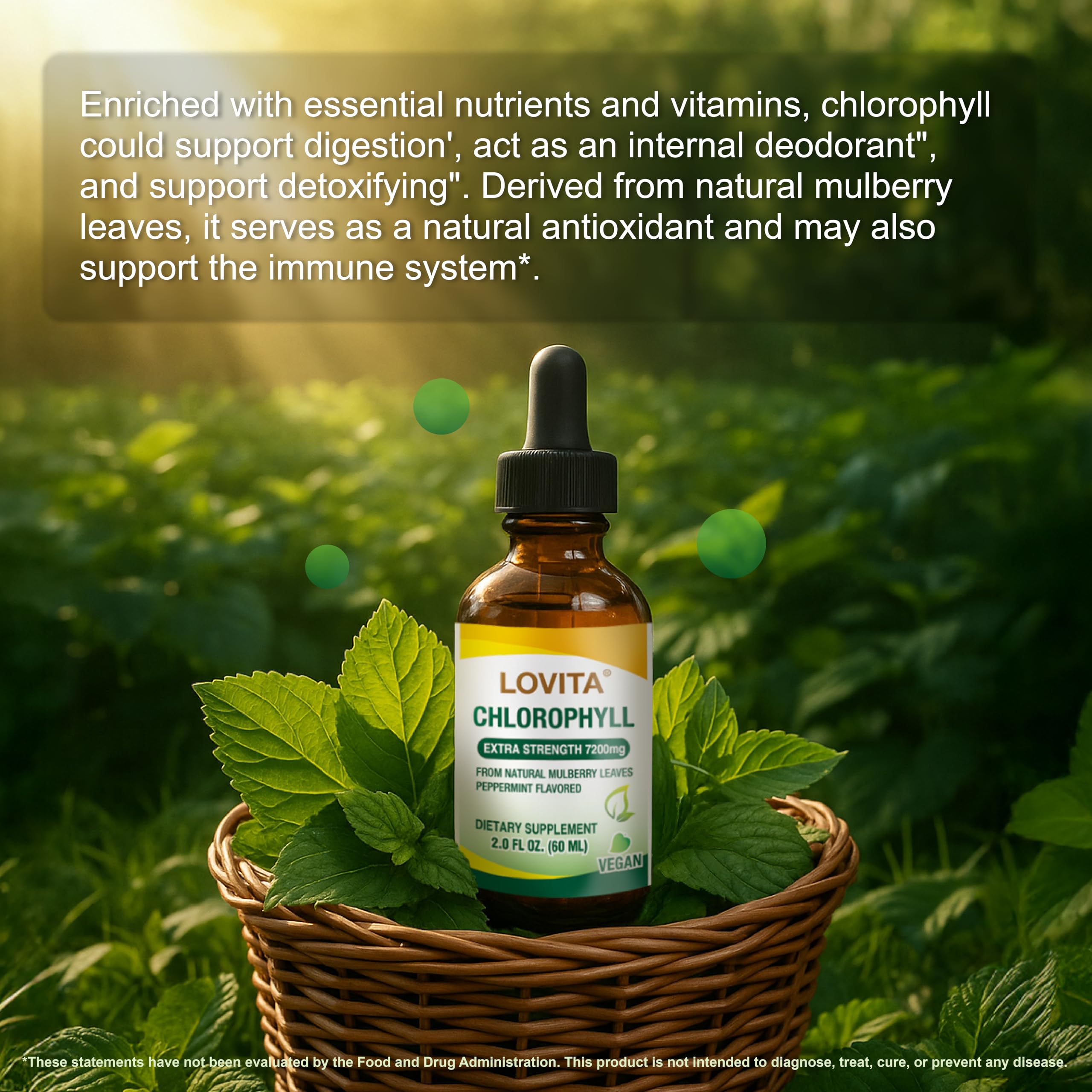 nutrient-rich chlorophyll for vitality