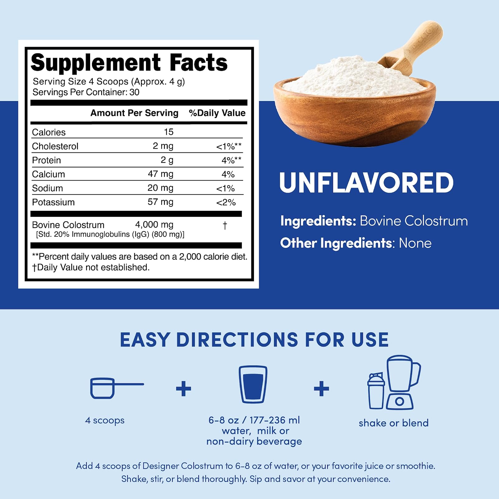 Nutrient-rich colostrum for wellness