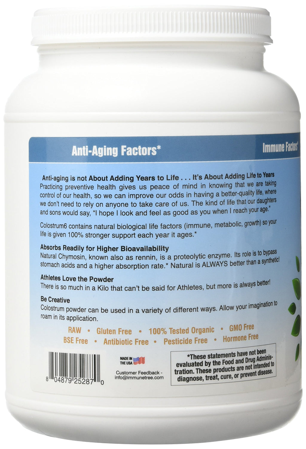 nutrient-rich colostrum powder