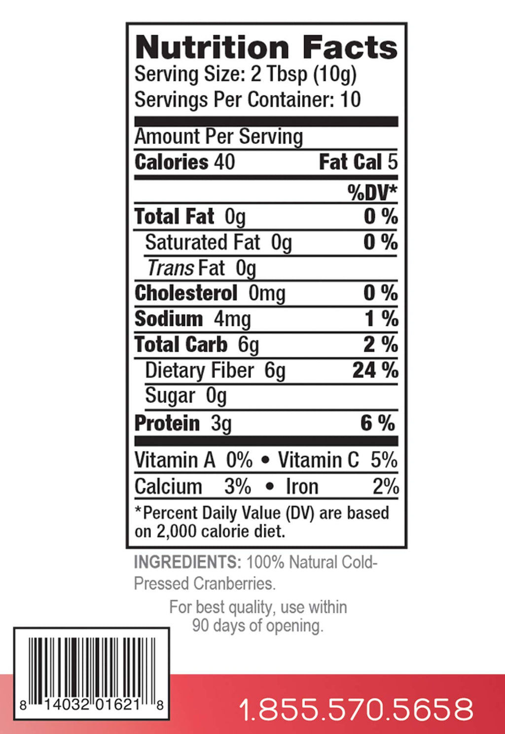 Nutrient-rich cranberry protein powder