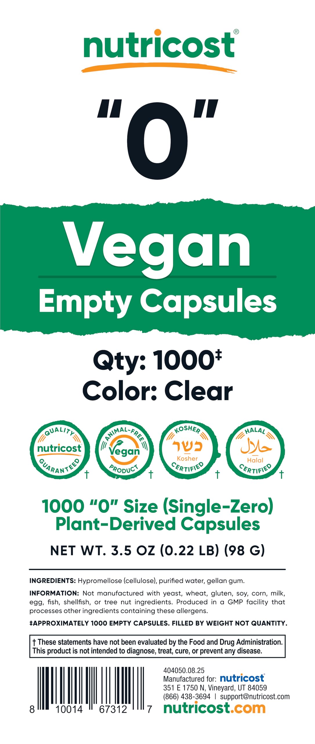 nutrient-rich empty capsules online