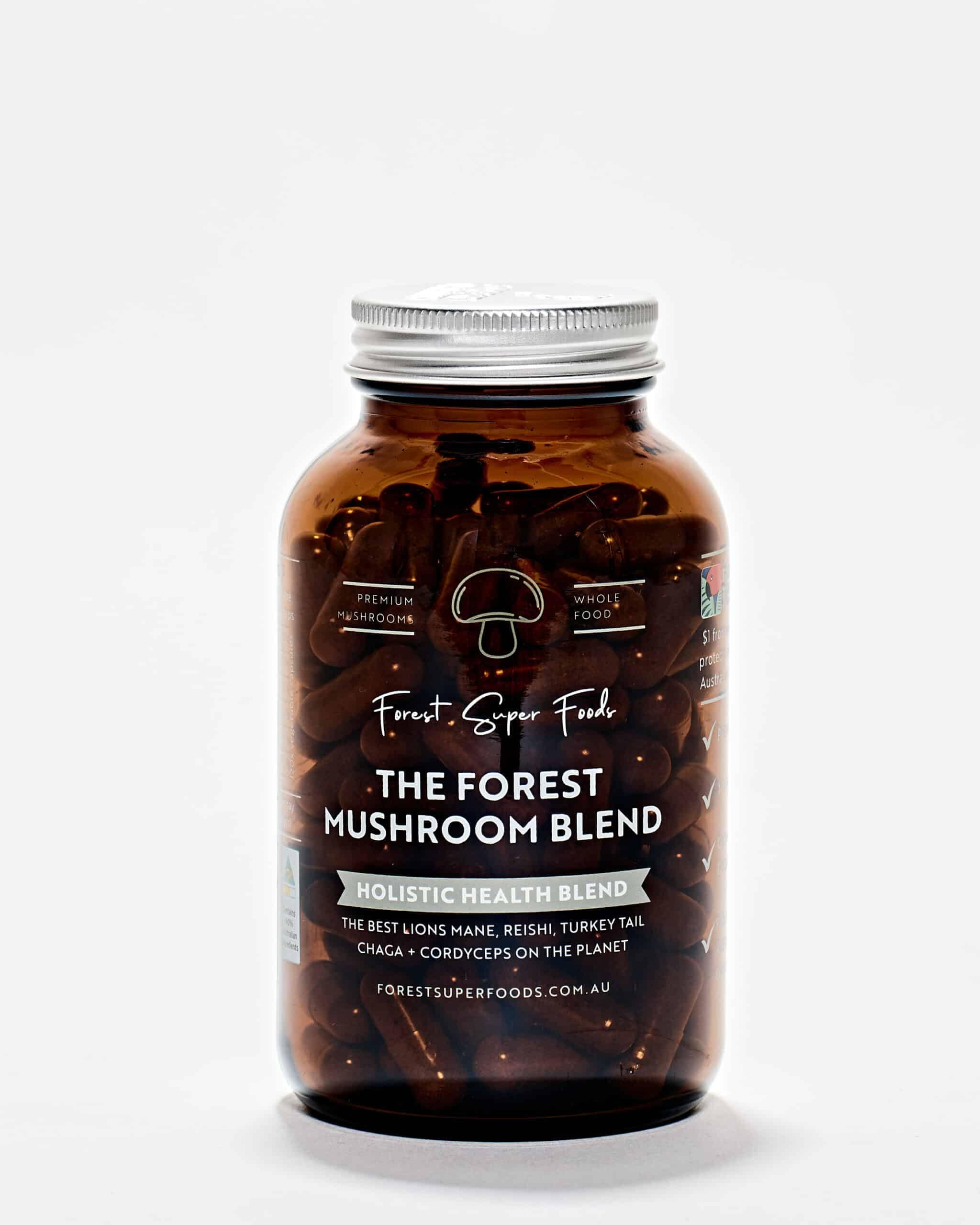 nutrient-rich forest mushroom capsules