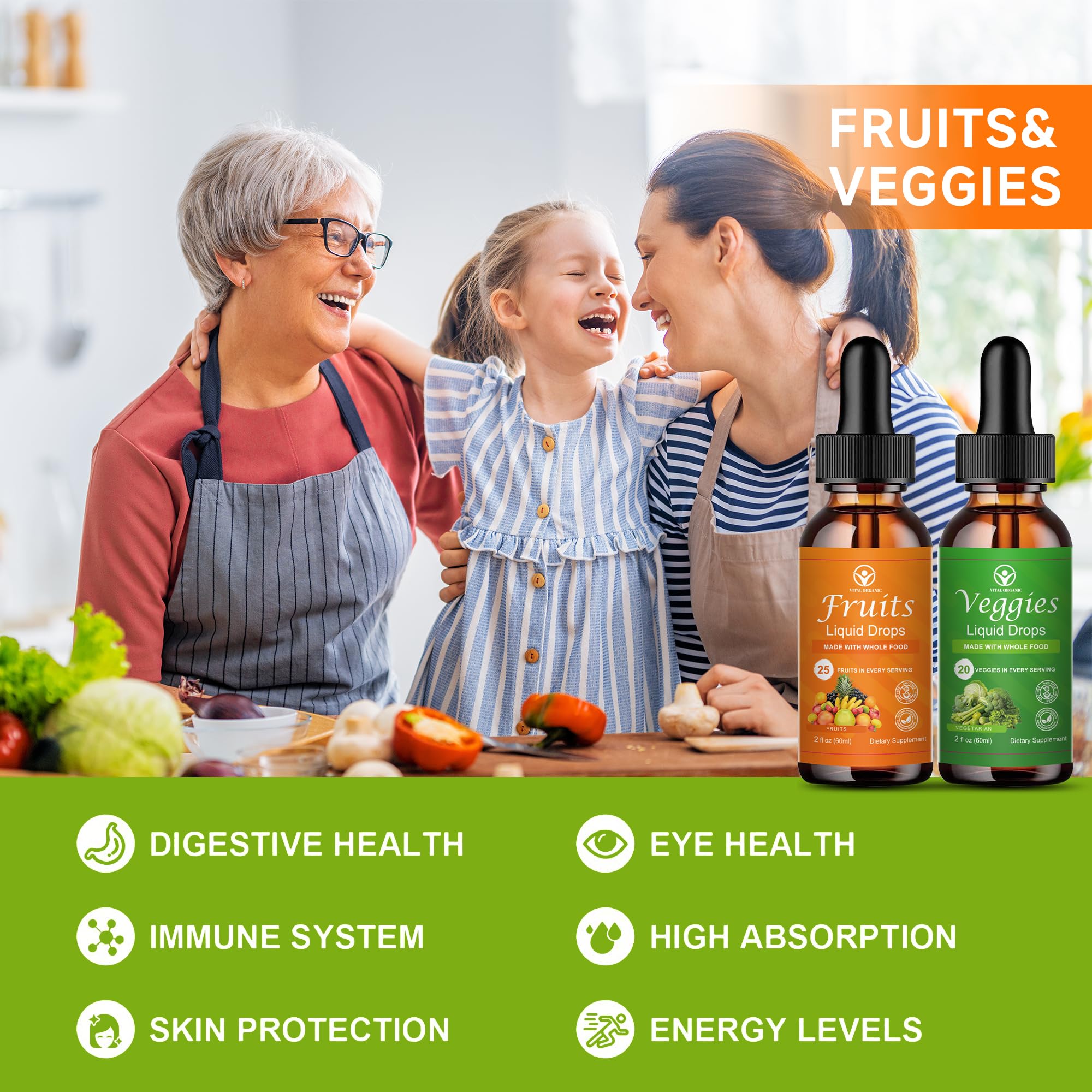 nutrient-rich fruits and veggies drops
