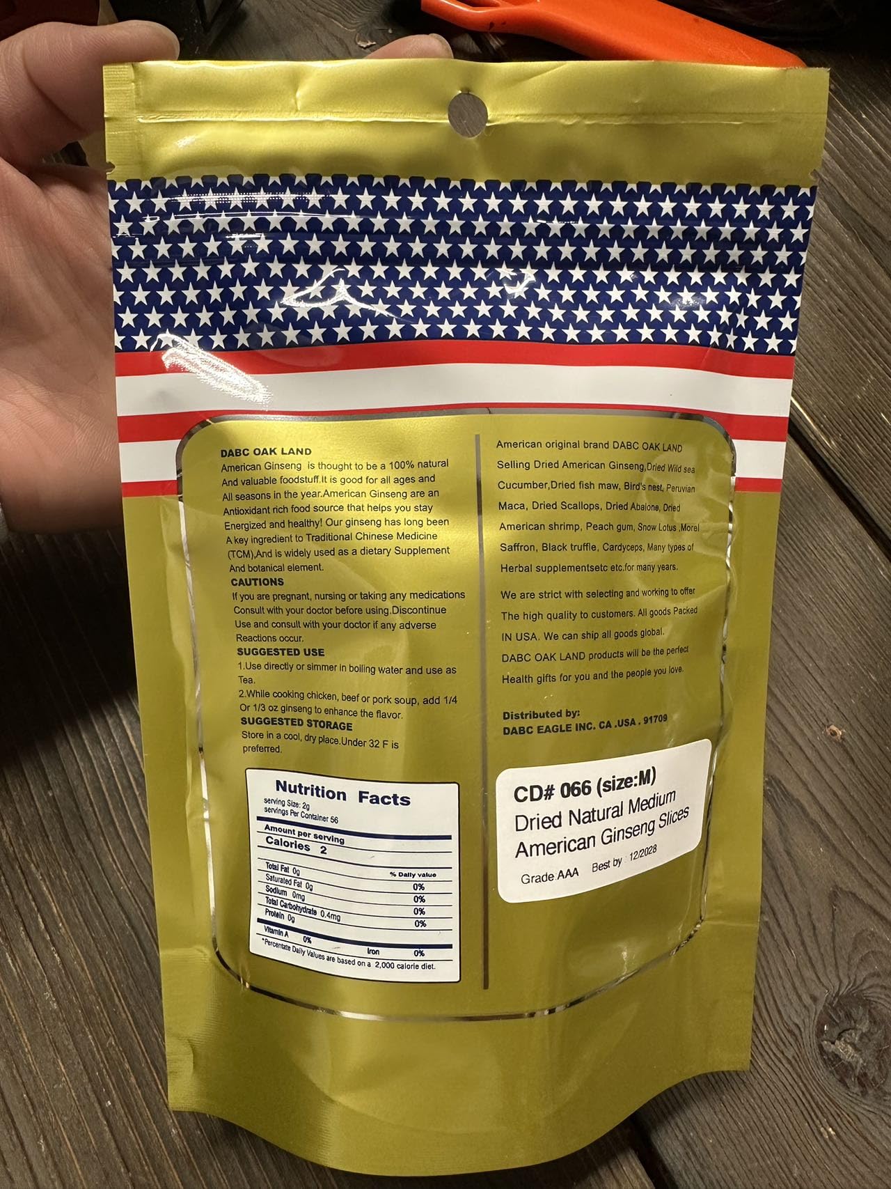 nutrient-rich ginseng root slices