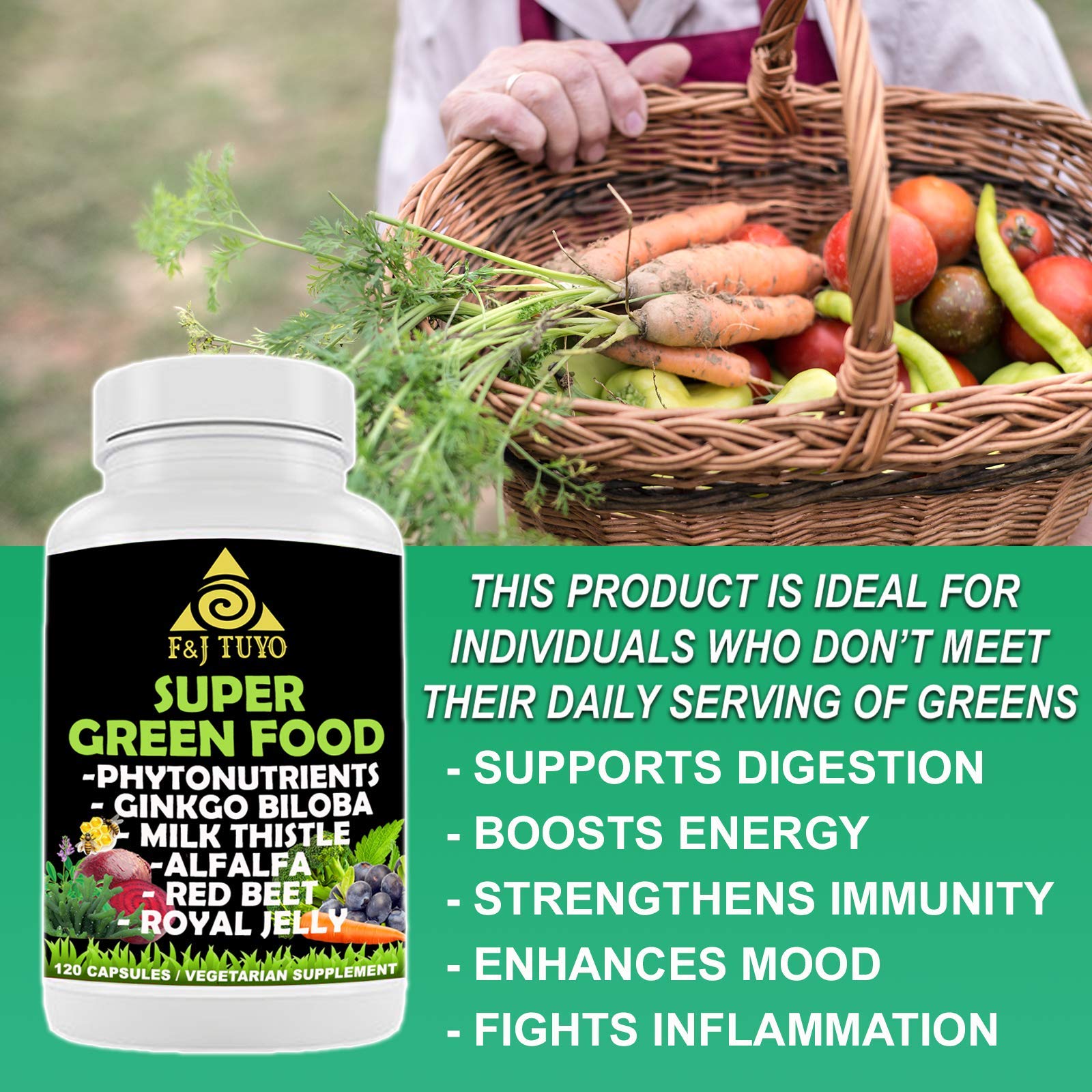 nutrient-rich green food capsules