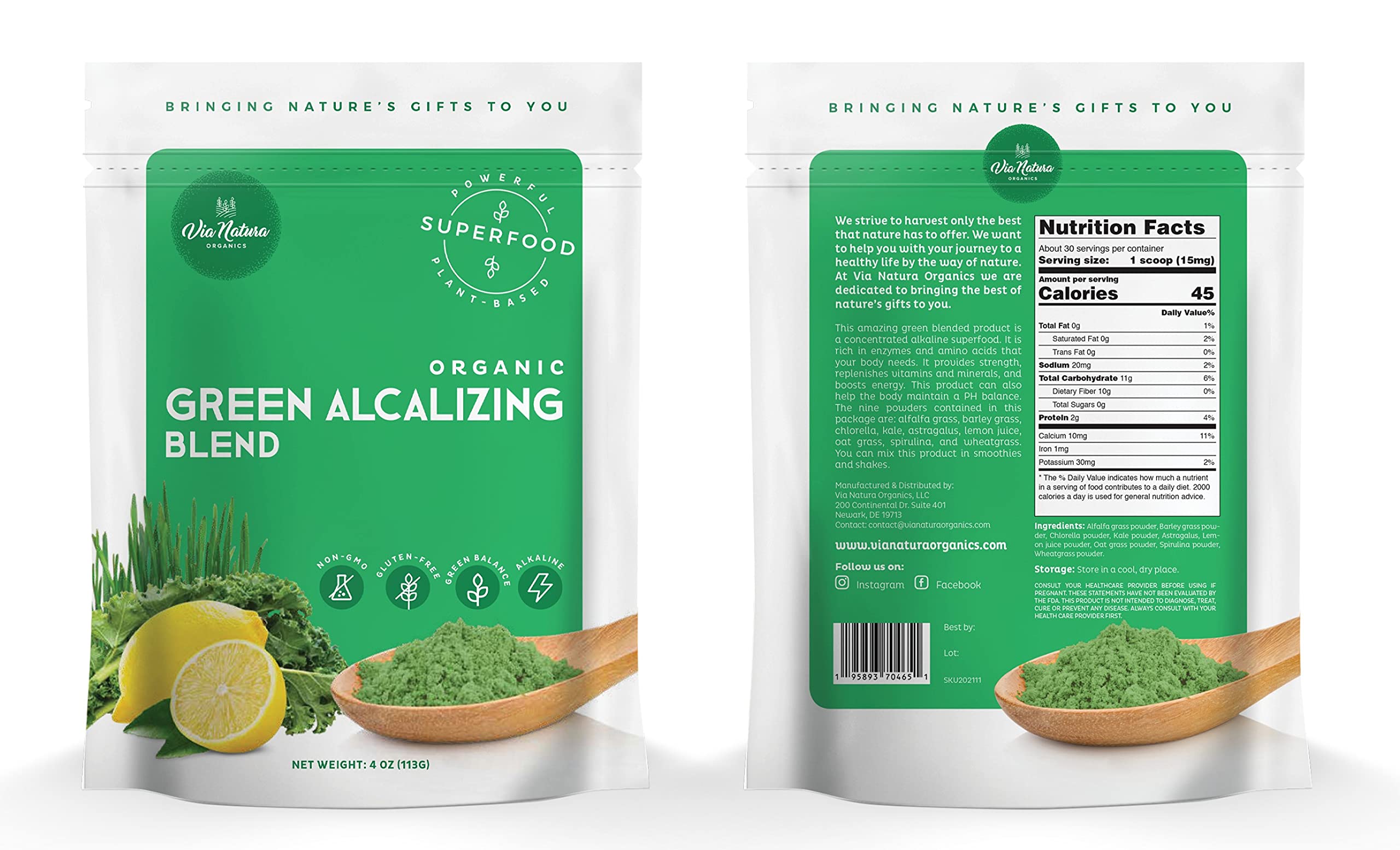 nutrient-rich green powder supplement