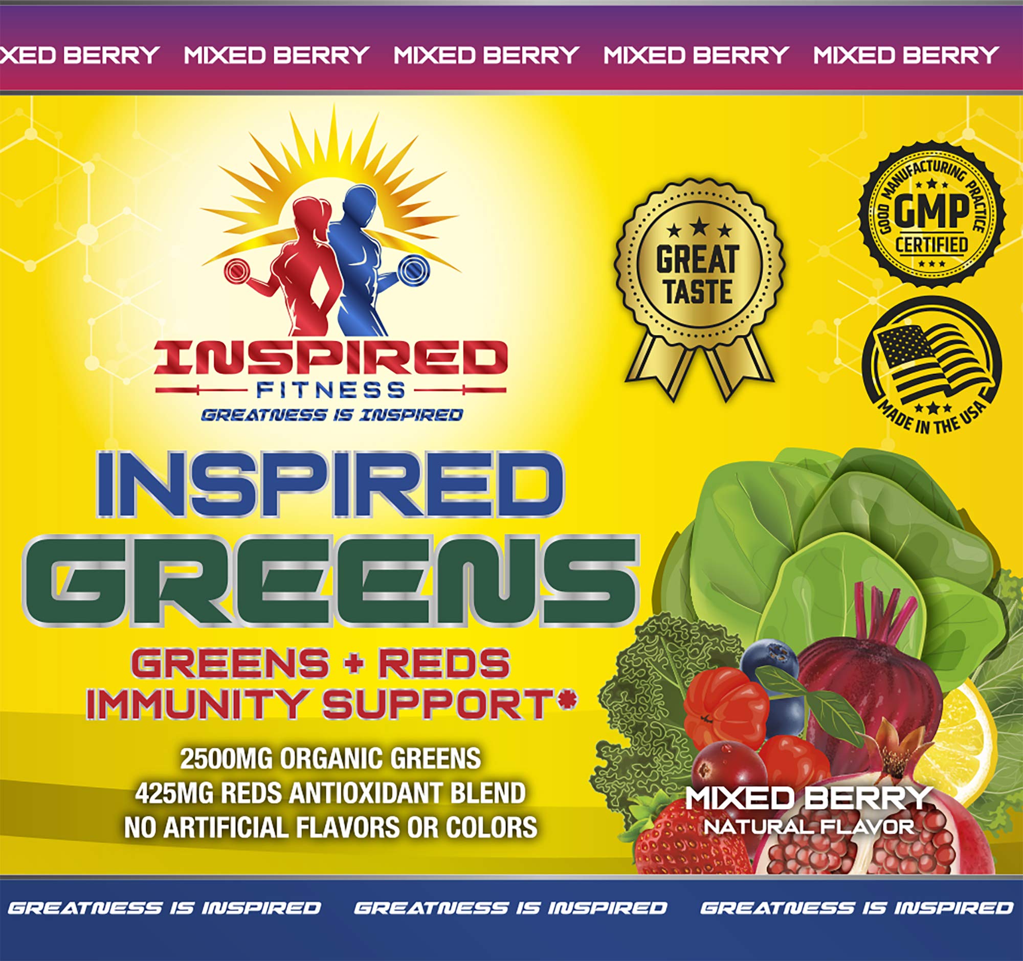nutrient-rich greens and reds blend