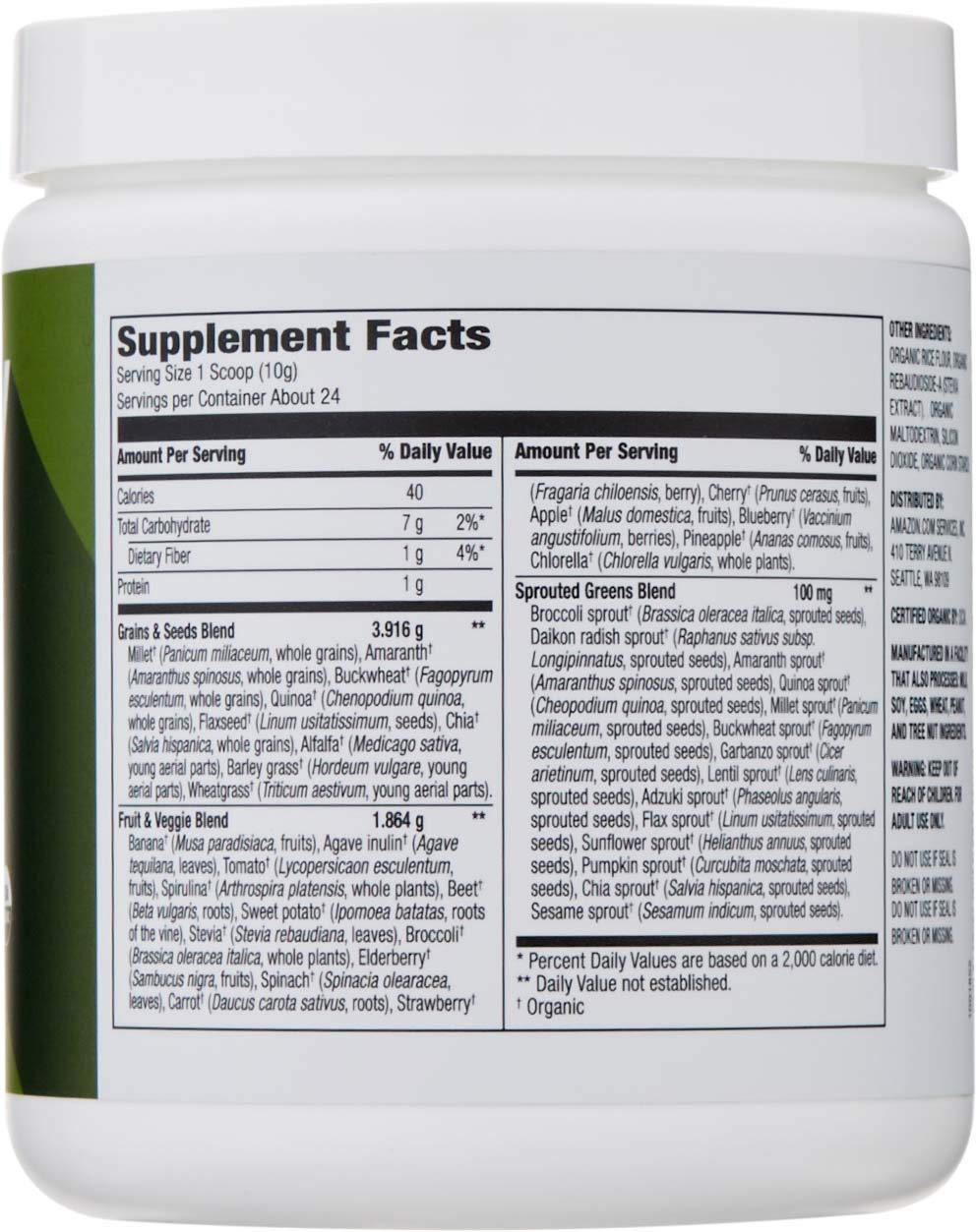 nutrient-rich greens fruit and seeds blend