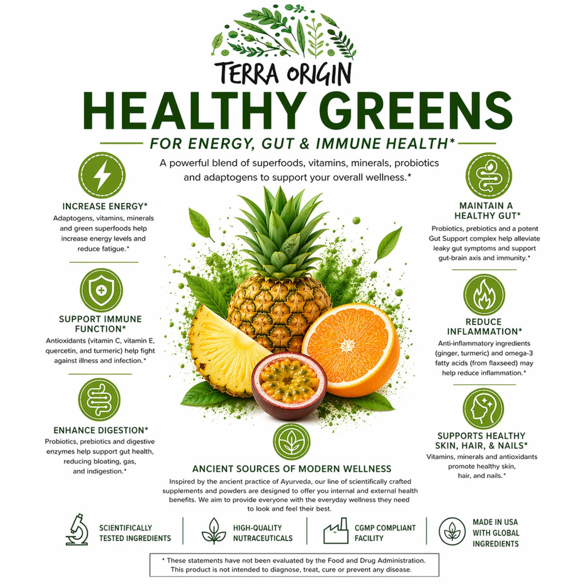 nutrient-rich greens powder for energy