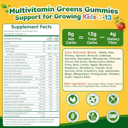 Nutrient-rich gummies for kids
