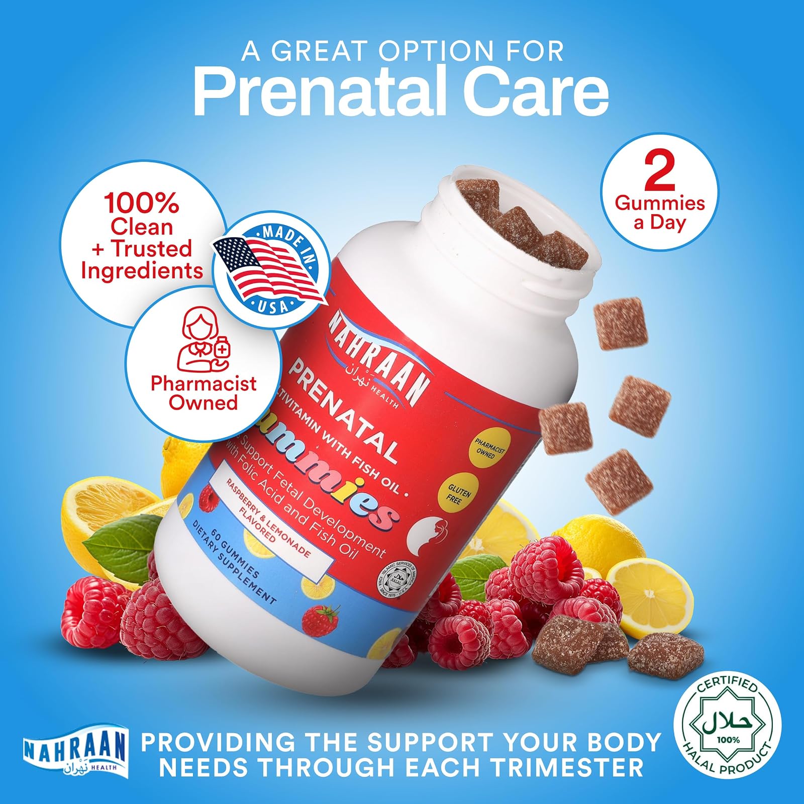 Nutrient-rich gummies for pregnancy