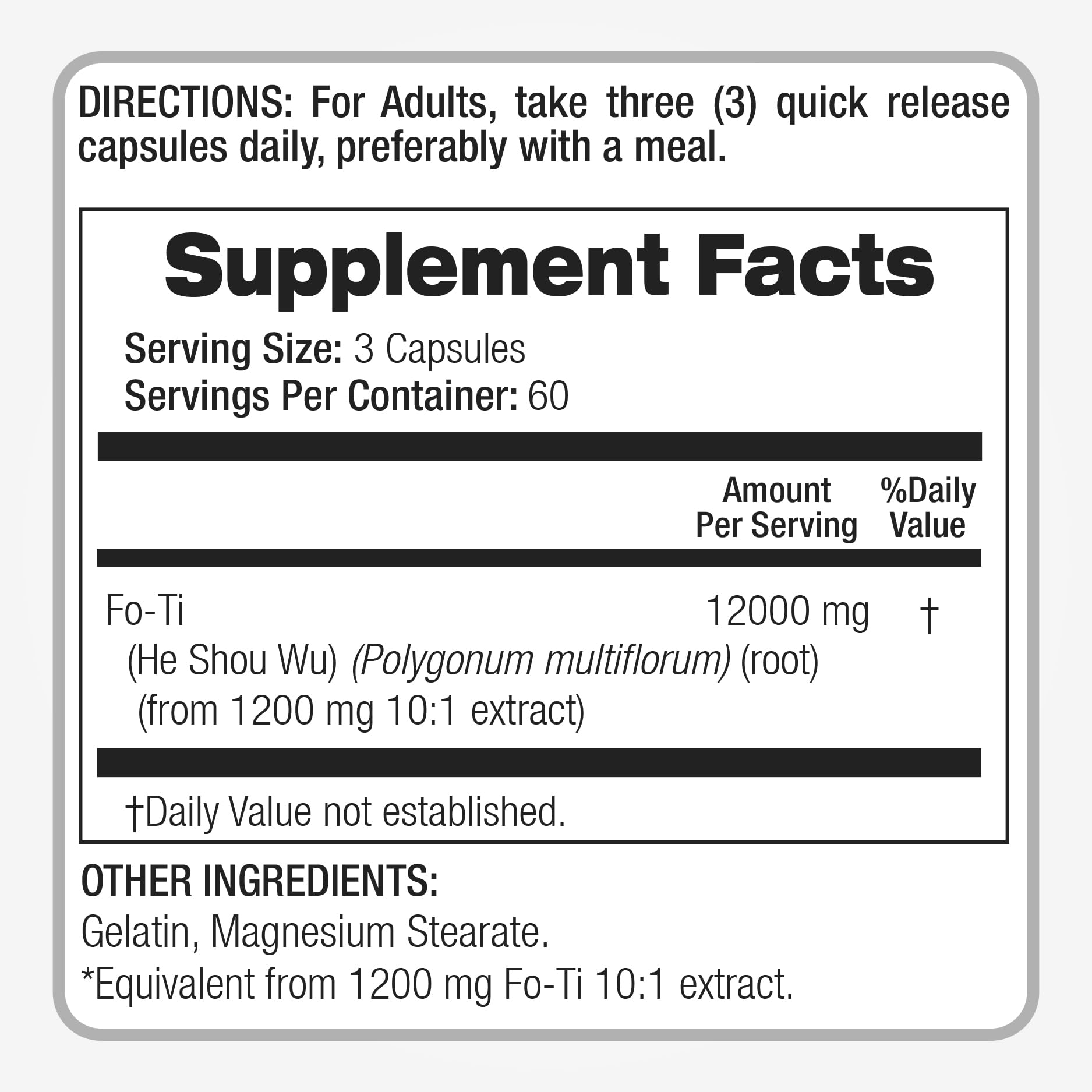 nutrient-rich He Shou Wu capsules
