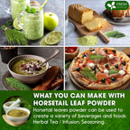 Nutrient-rich horsetail tea powder
