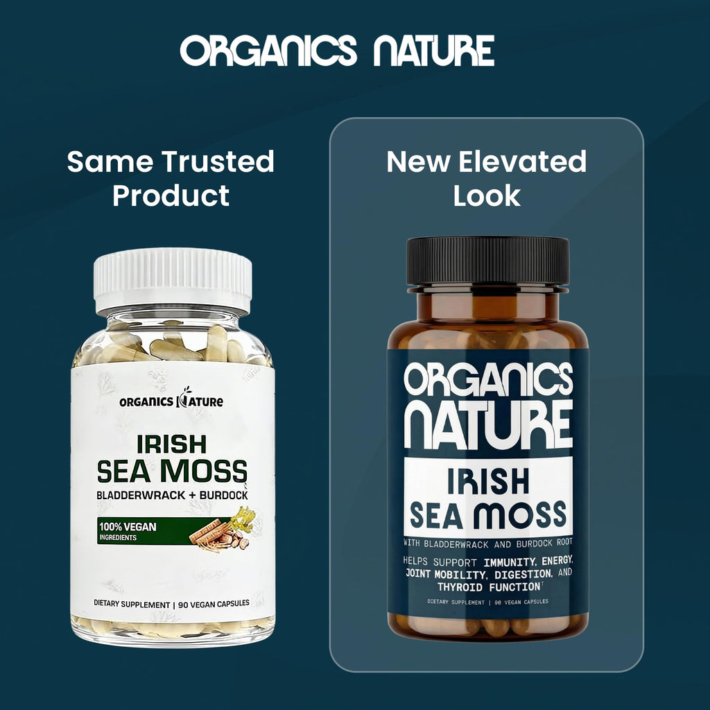 Nutrient-rich Irish Sea Moss pills